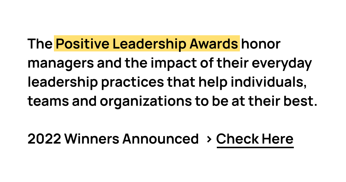 Positive Leadership Awards 2022